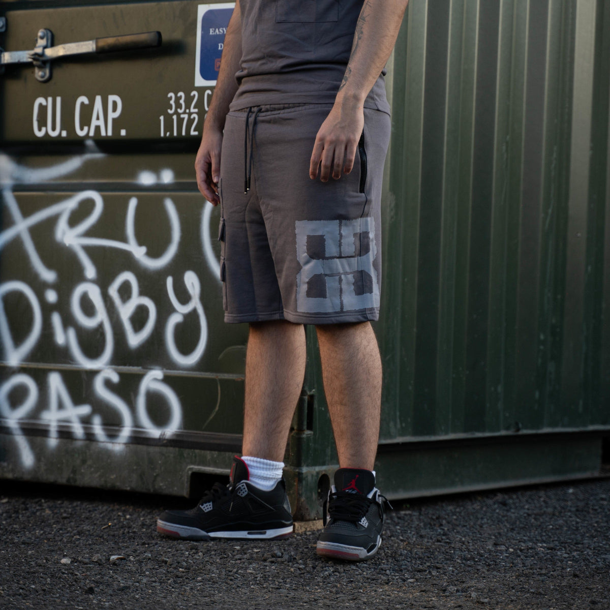 Premium Charcoal Grey Cargo Shorts – Bando Baby